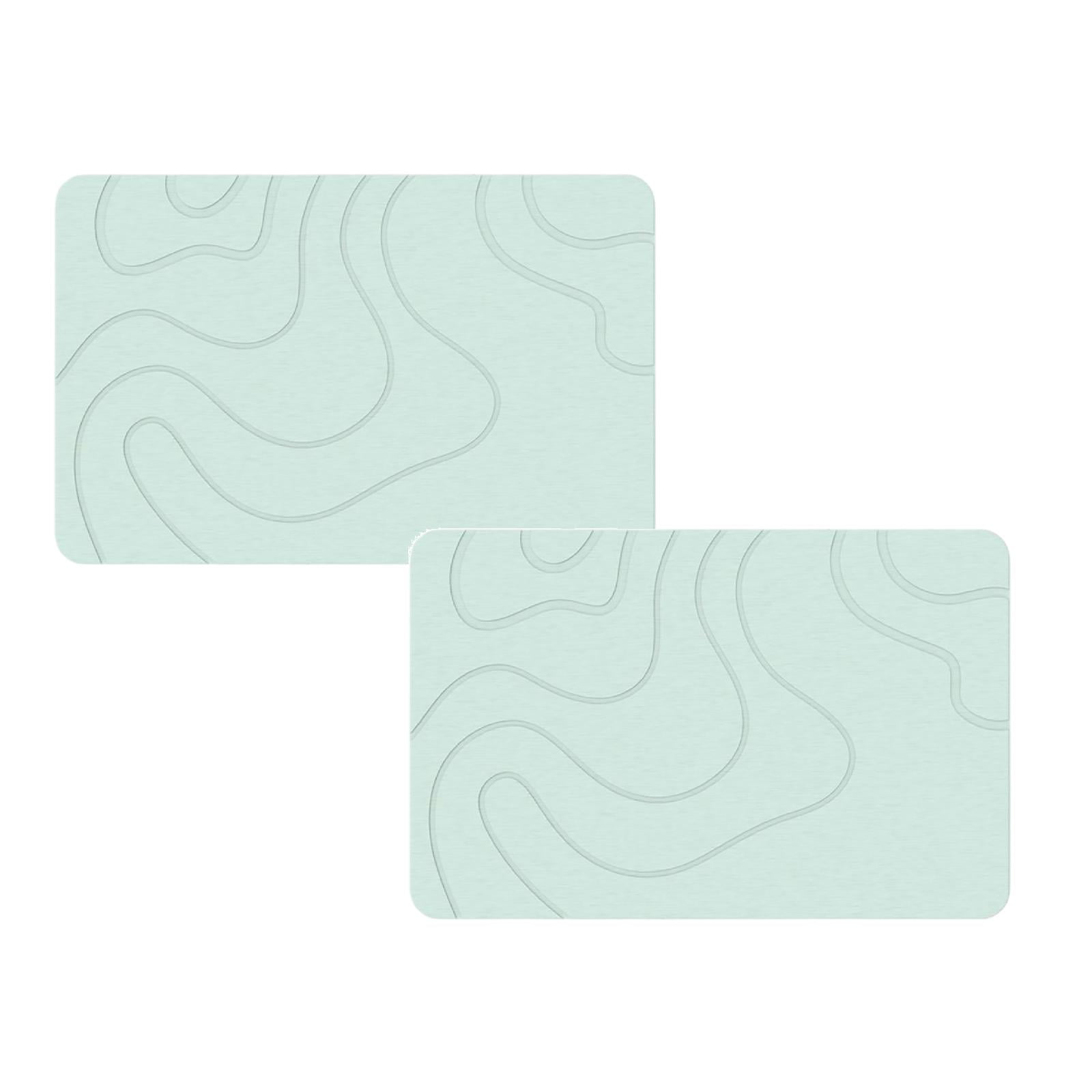2Pack Matmend Bath Mat Stone Bath Mat Diatomaceous Earth Quick Drying ...