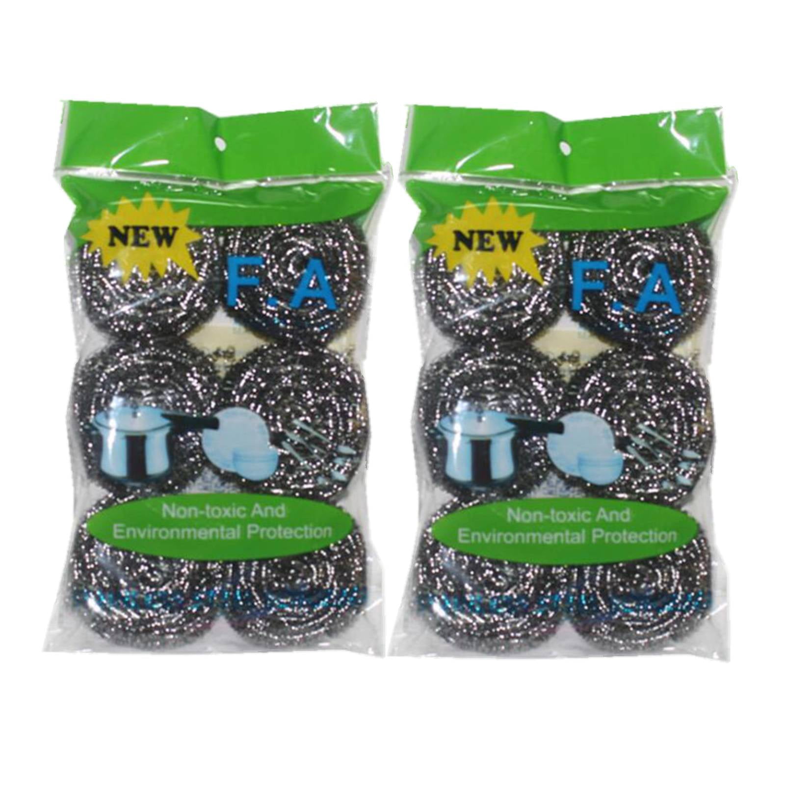 2Pack Metal Scrubber For Pots And Pans - Stainless Steel Scrubber ...