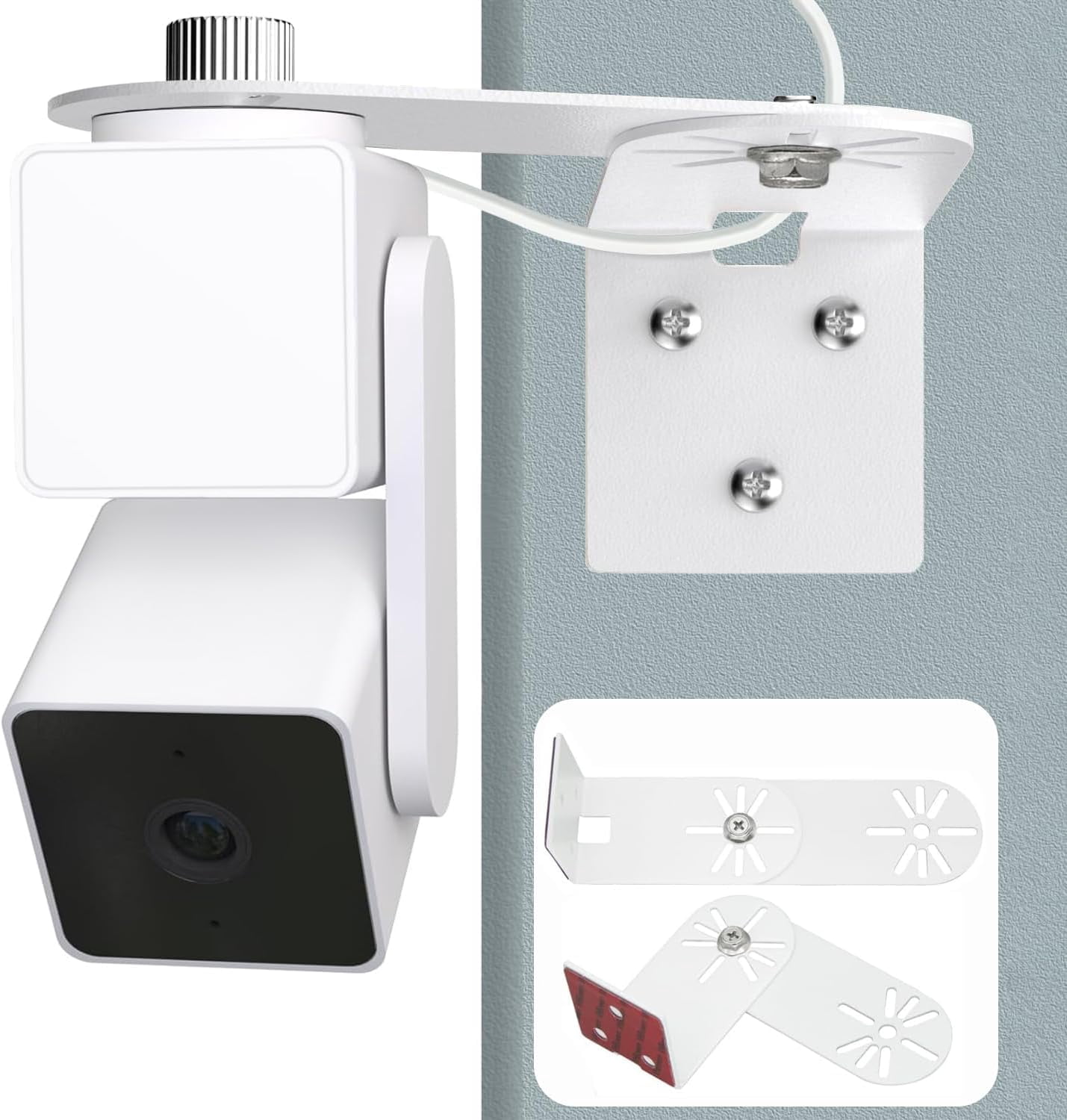2Pack Metal Swivel Wall Mount Bracket for Cam Pan V3/V2, Cam V4/3/2 and ...