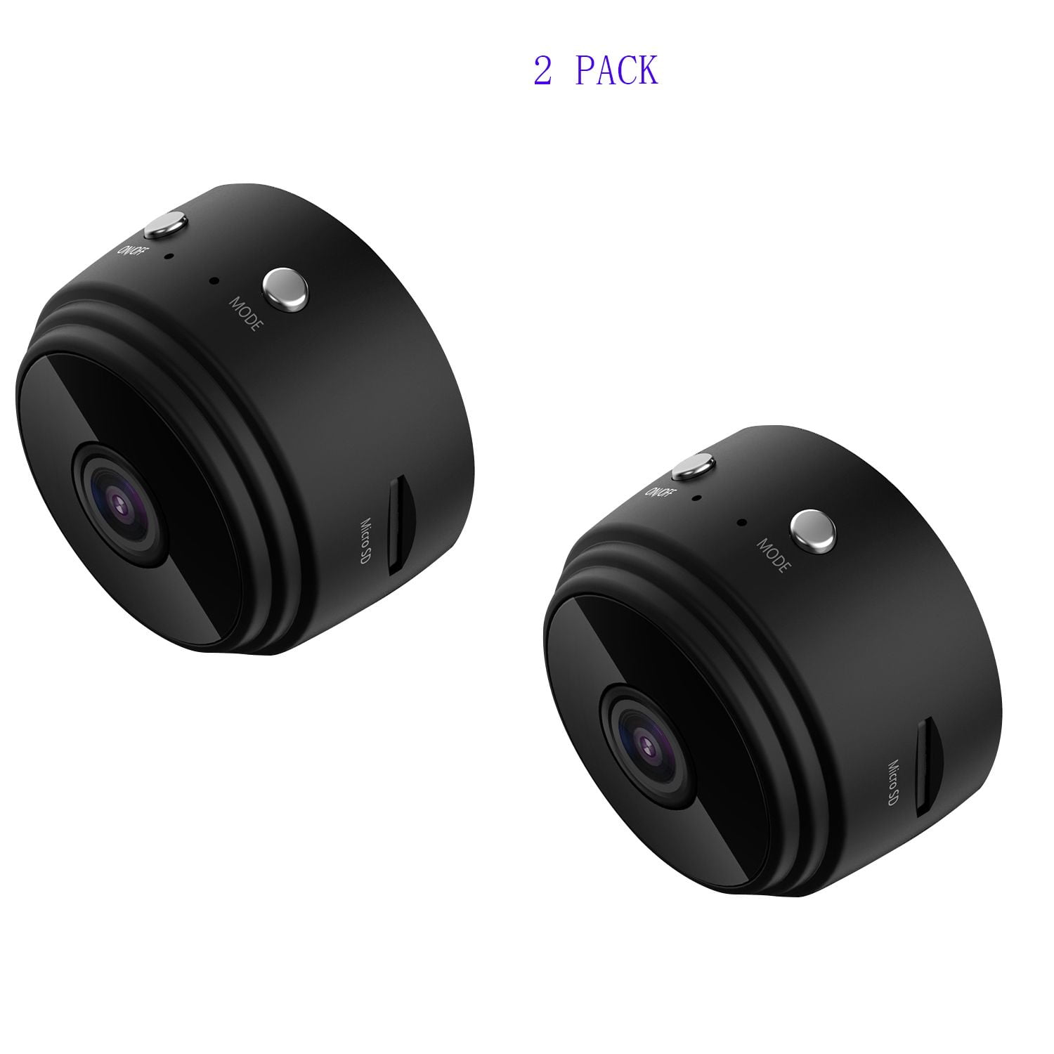 2Pack Mini Home Security Camera Wireless WIFI Indoor Surveillance ...