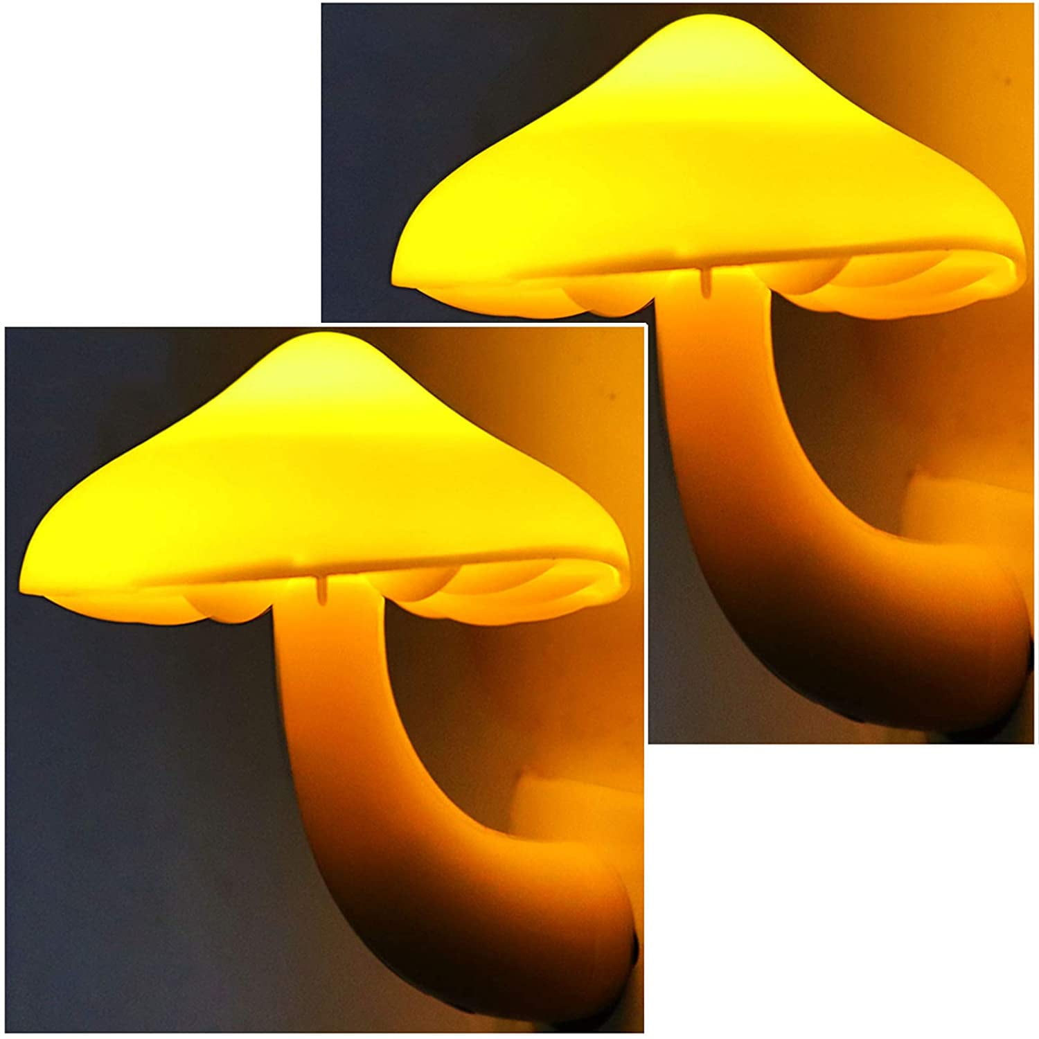 2Pack Mushroom Night Light Plug in Lamp,Led Lights for Adults Kids Baby Children NightLight Wall ...