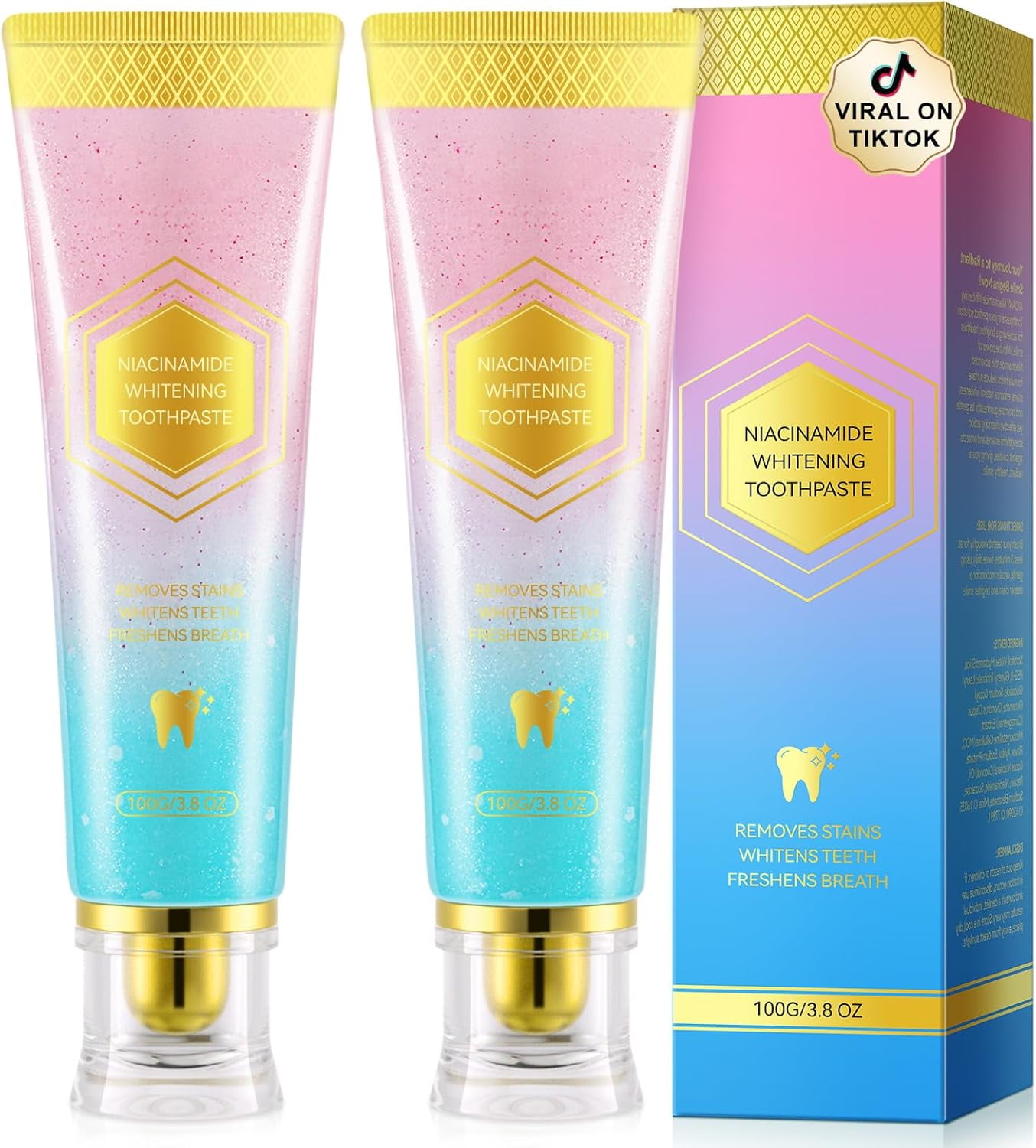 2Pack Niacinamide Whitening Toothpaste, Niacinamide Intensive ...