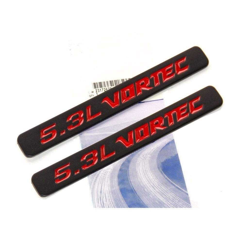 2Pack OEM 5.3L Vortec Hood Emblems Engine Badge Compatible with ...