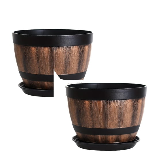 2Pack Outdoor Garden Flower Pots Planters For Balcony Patio Yard ...
