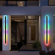 Ozarke Svelte Outdoor Linear Wall Lamp 80 Inches - Dimmable with Remote ...