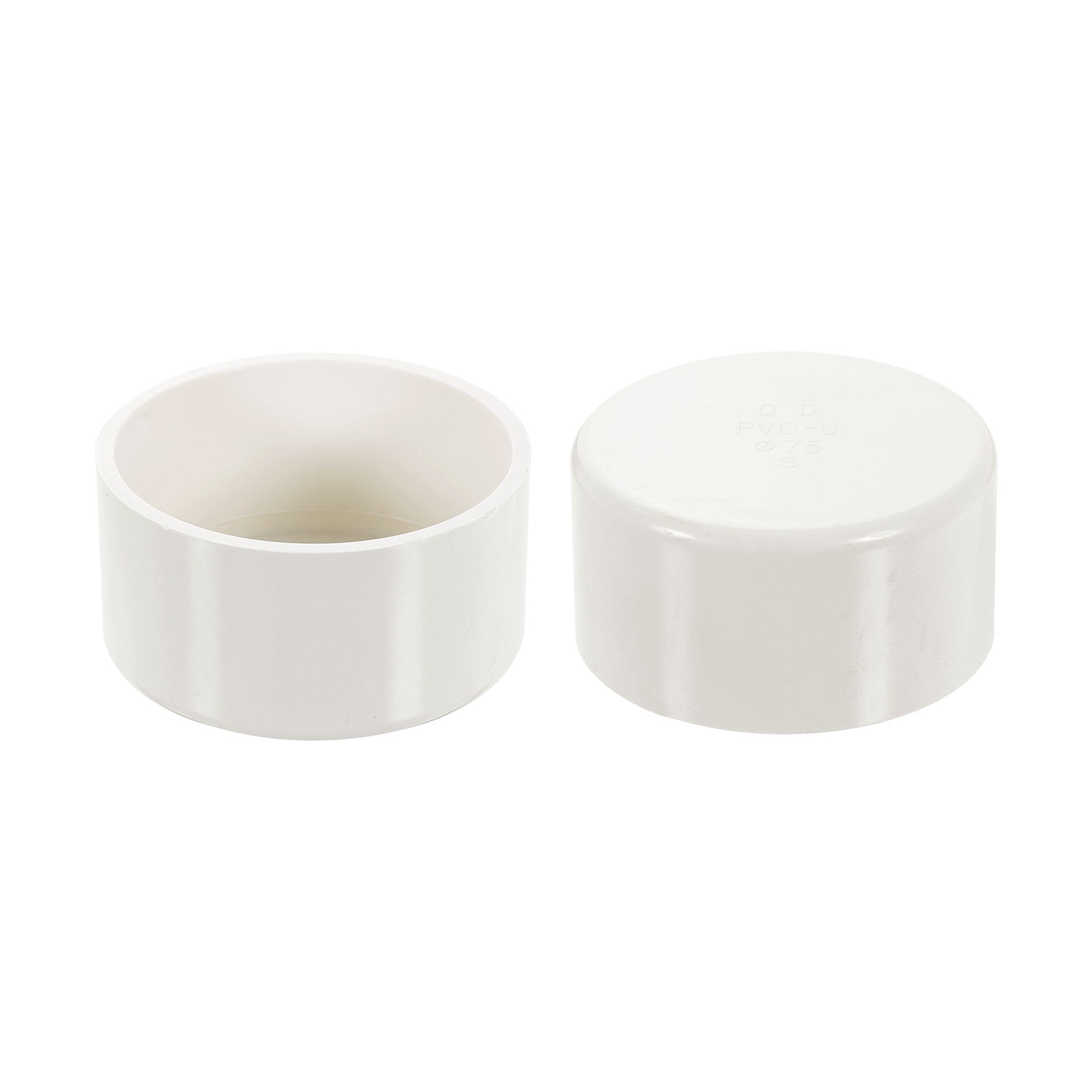 2Pack PVC Pipe End Cap Fitting, 3" Furniture Grade Pipe End Cap Plug ...