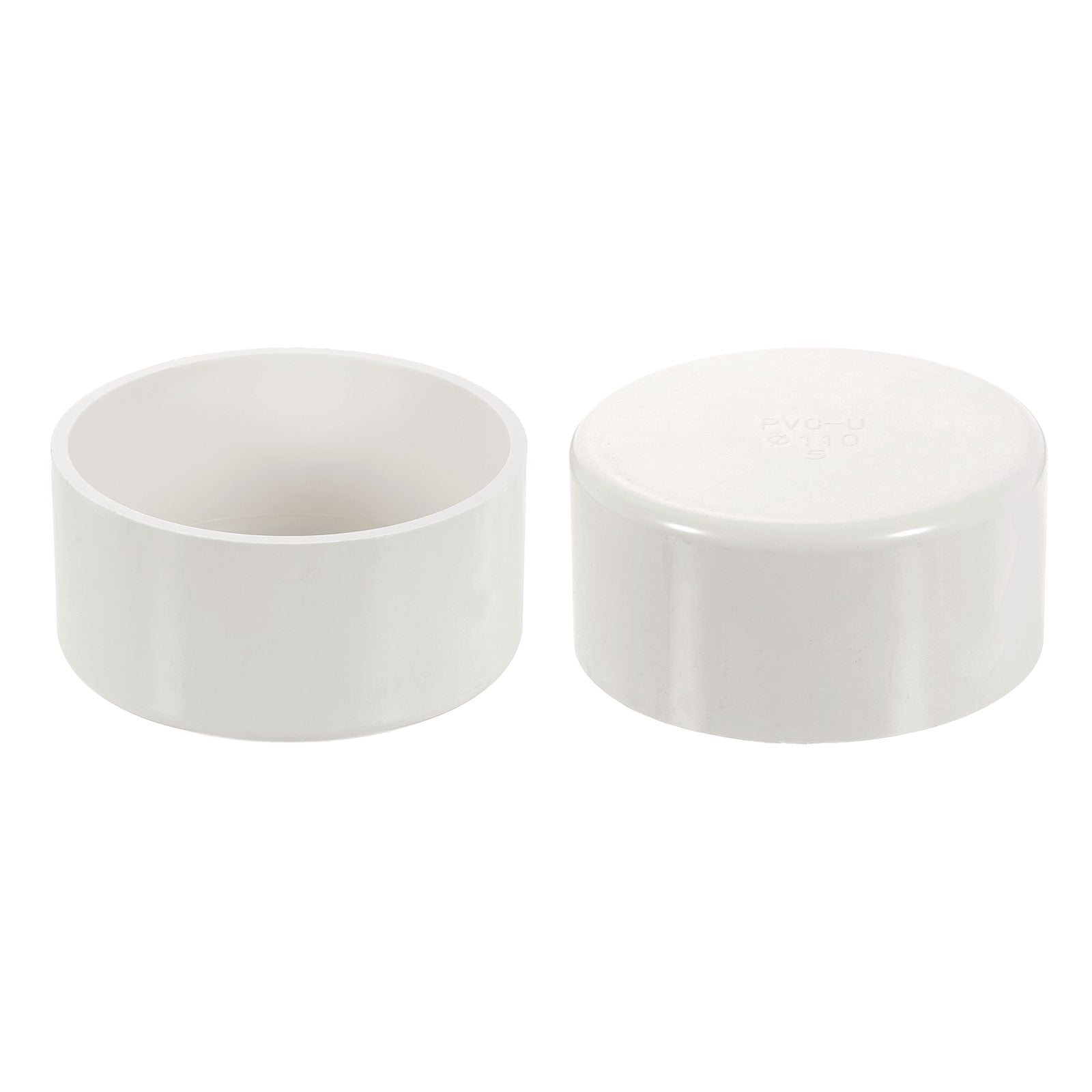 2Pack PVC Pipe End Cap Fitting, 4.3" Furniture Grade Pipe End Cap Plug ...