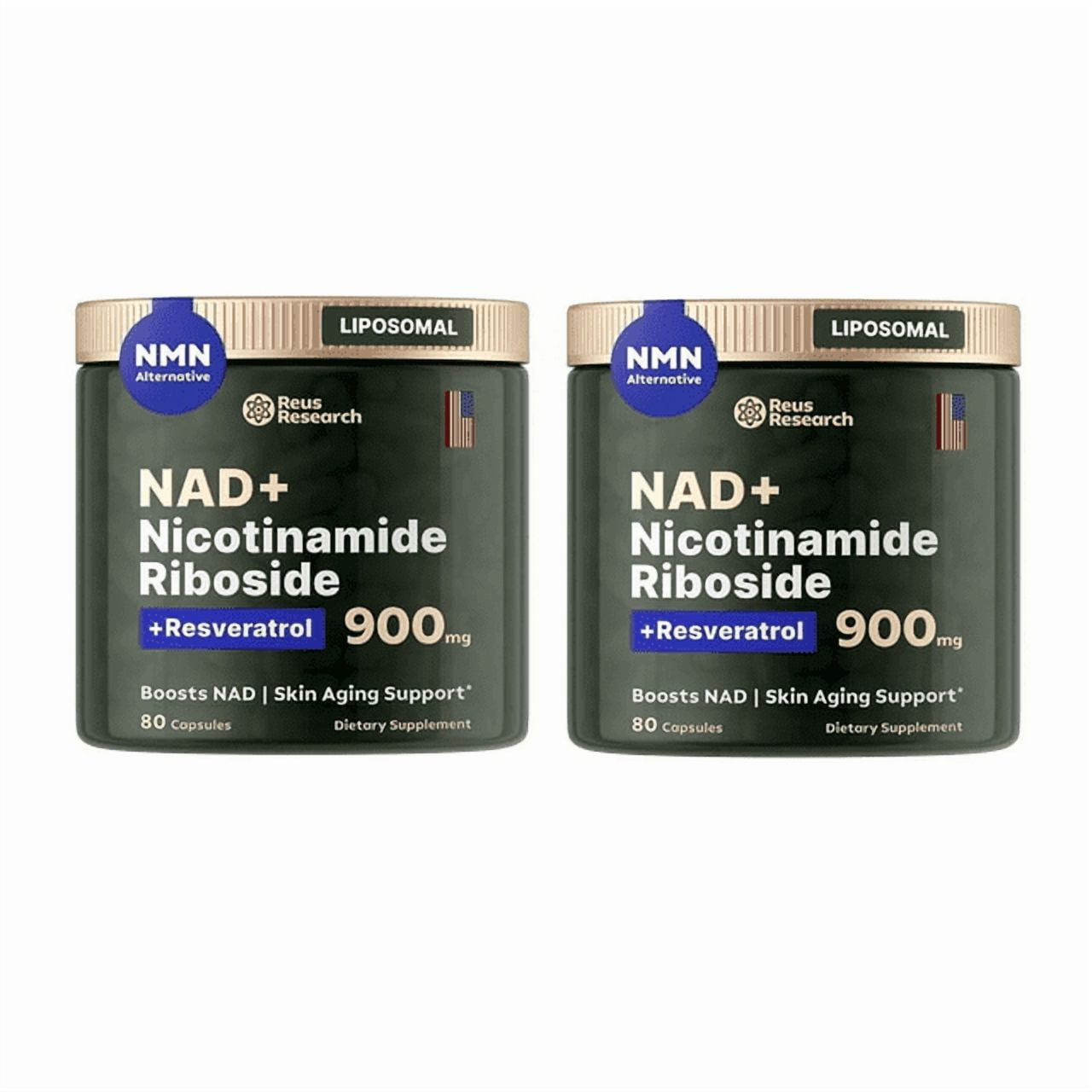 2Pack Peak Vitality NAD+ Capsules – Liposomal NR – 80 Count – For ...
