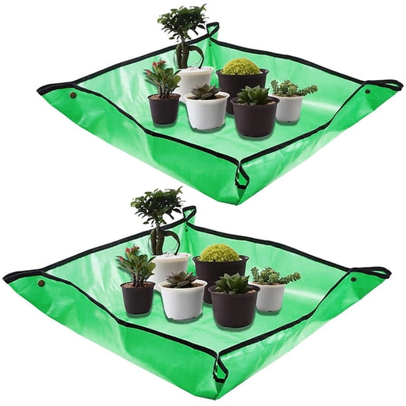 2Pack Plant Repotting Square Mats,39.3Inch Foldable Garden ...
