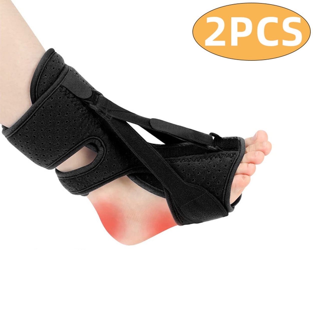 Adjustable Plantar Fasciitis Night Splint Brace, 2Pack for Men & Women ...