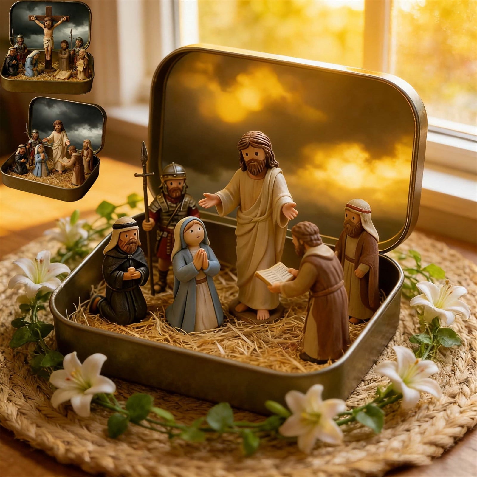 2Pack Pocket Nativity, Mini Easter Nativity Set, Small Nativity Scene ...