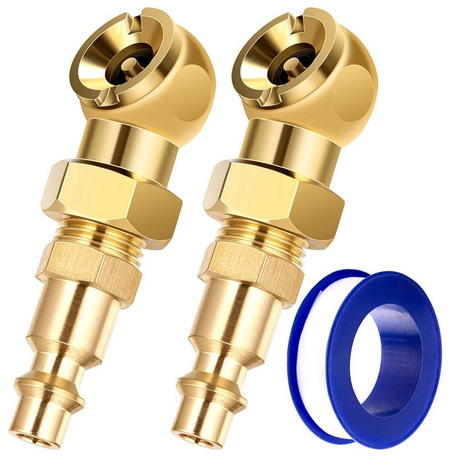 2Pack Portable Air Chucks,Solid Metal Closed Ball Chuck+1/4inch NPT ...