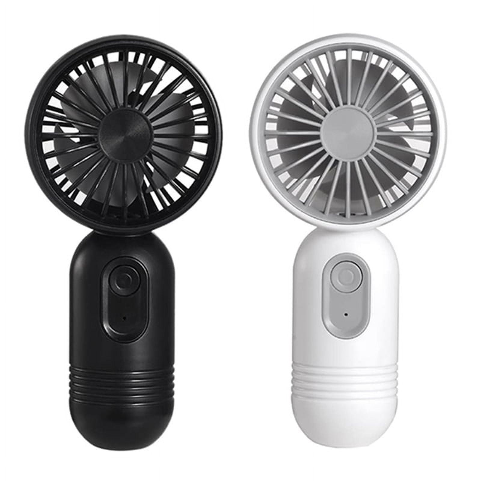 2Pack Portable Handheld Mini Fans, USB Rechargeable, 3-Speed Adjustable ...