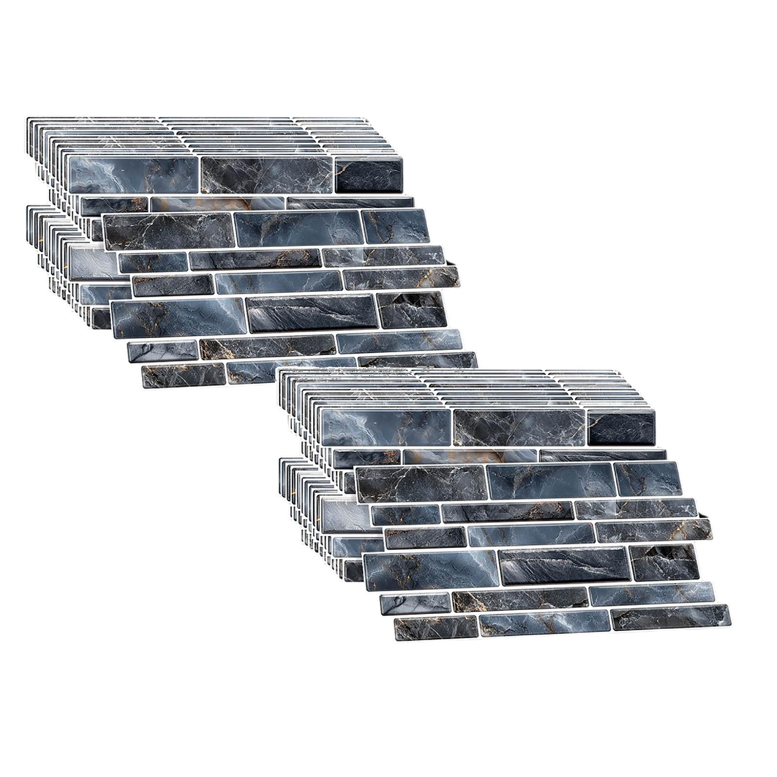 2Pack Realistic Wall Stickers Decorative Pvc Peel And Stick Tile ...