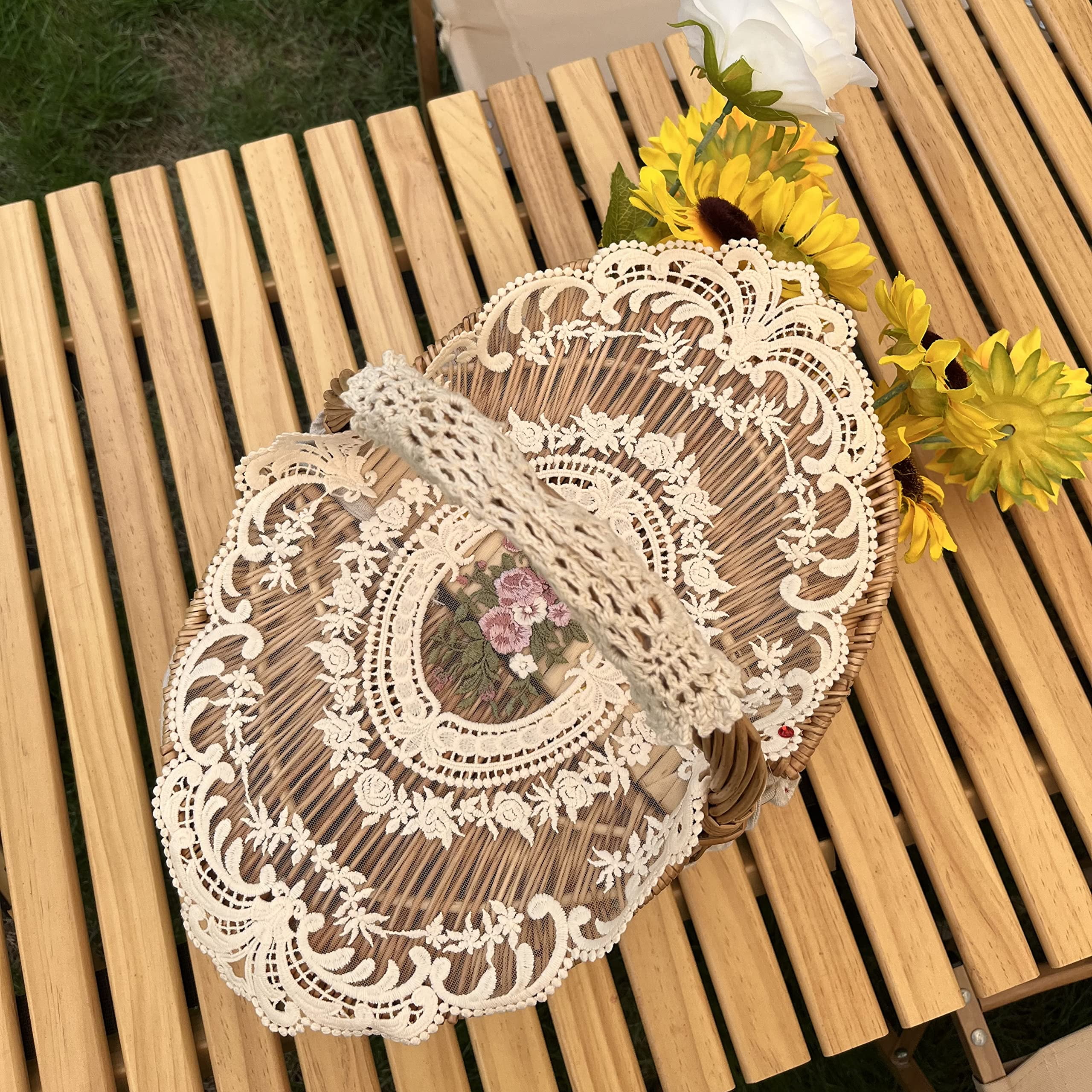2Pack Retro Lace Placemats, French Crochet Doilies, Handmade ...