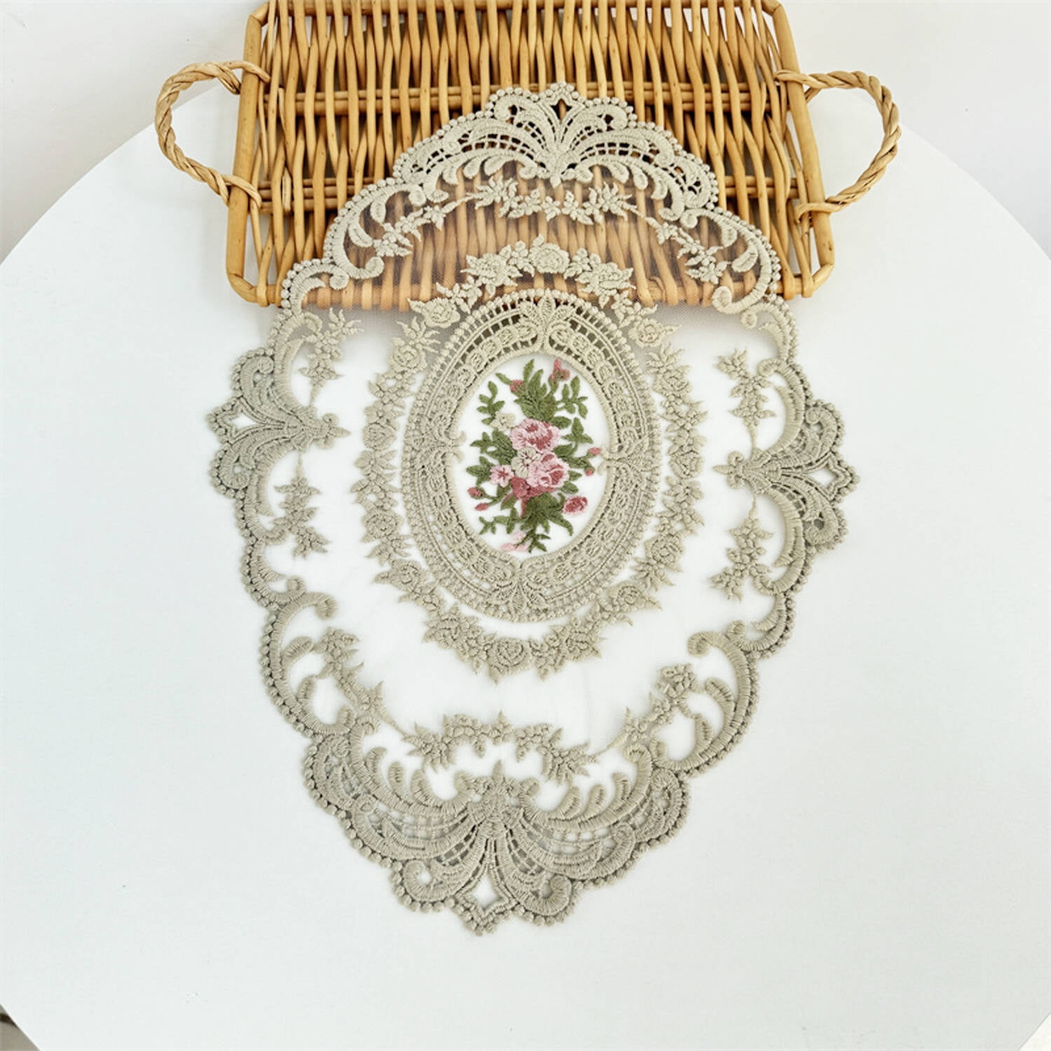 2Pack Retro Lace Placemats, French Crochet Doilies, Handmade ...