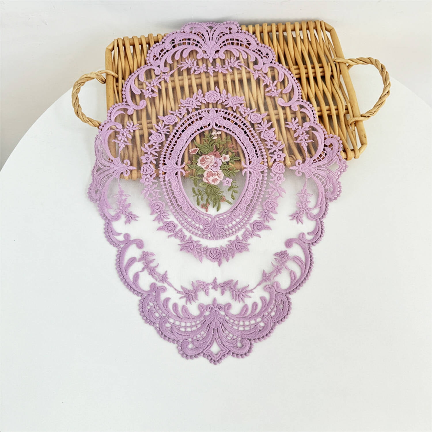 2Pack Retro Lace Placemats, French Crochet Doilies, Handmade ...