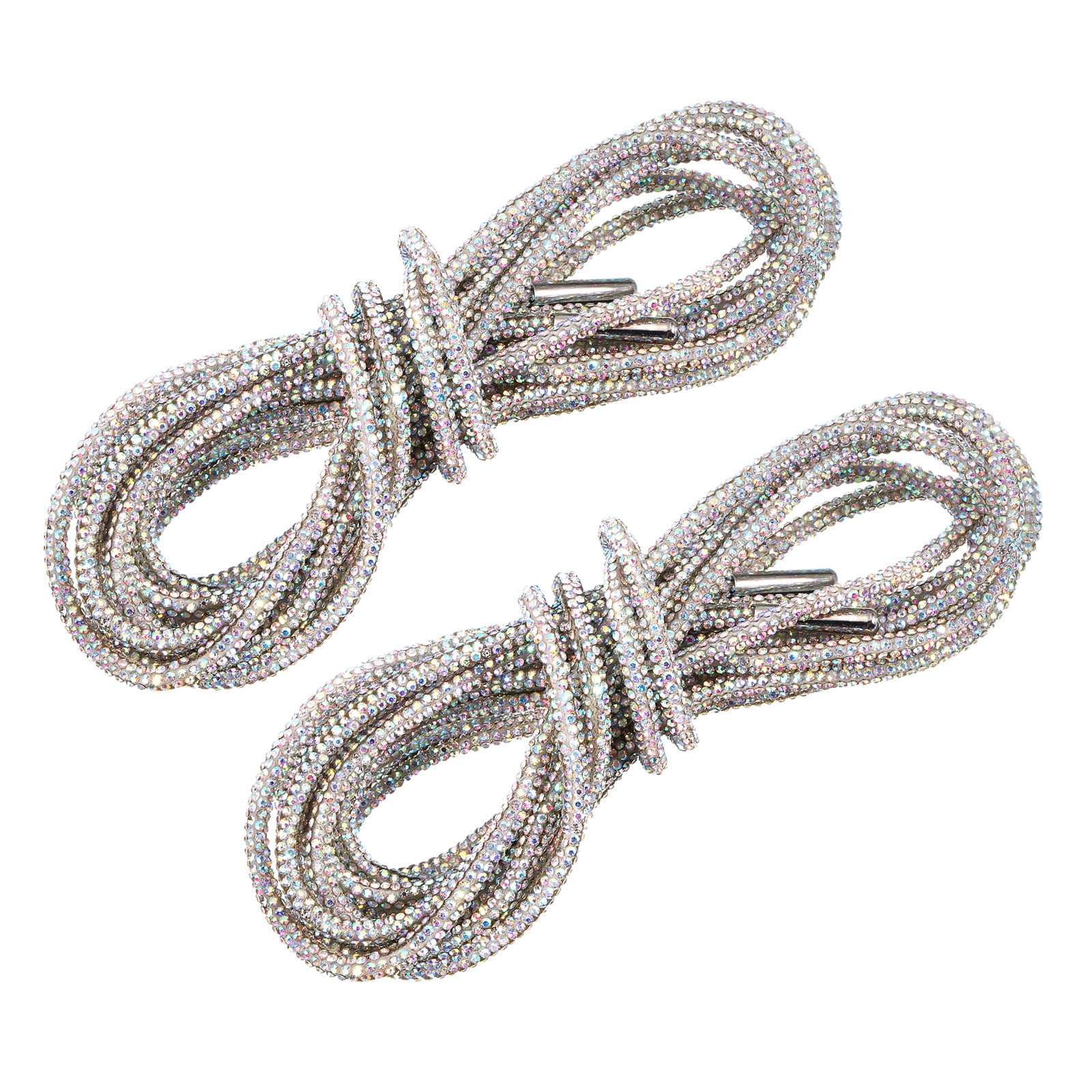 2Pack Rhinestone Shoe Lace, 47.2" Bling Glittered Ropes Drawstring ...