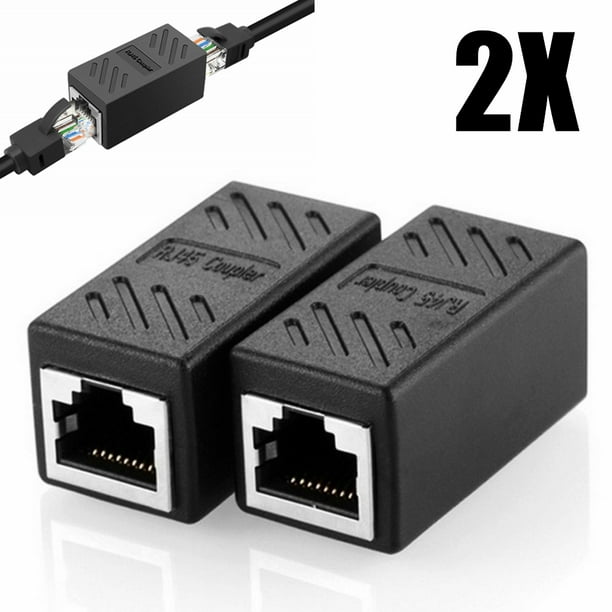 2Pack Rj45 Coupler Ethernet Extender Connector Inline Coupler Cat7 Cat6 ...