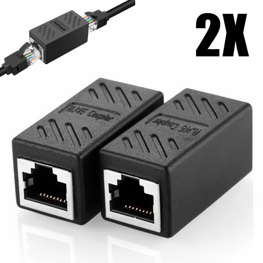 2Pack Rj45 Coupler Ethernet Extender Connector Inline Coupler Cat7 Cat6 ...