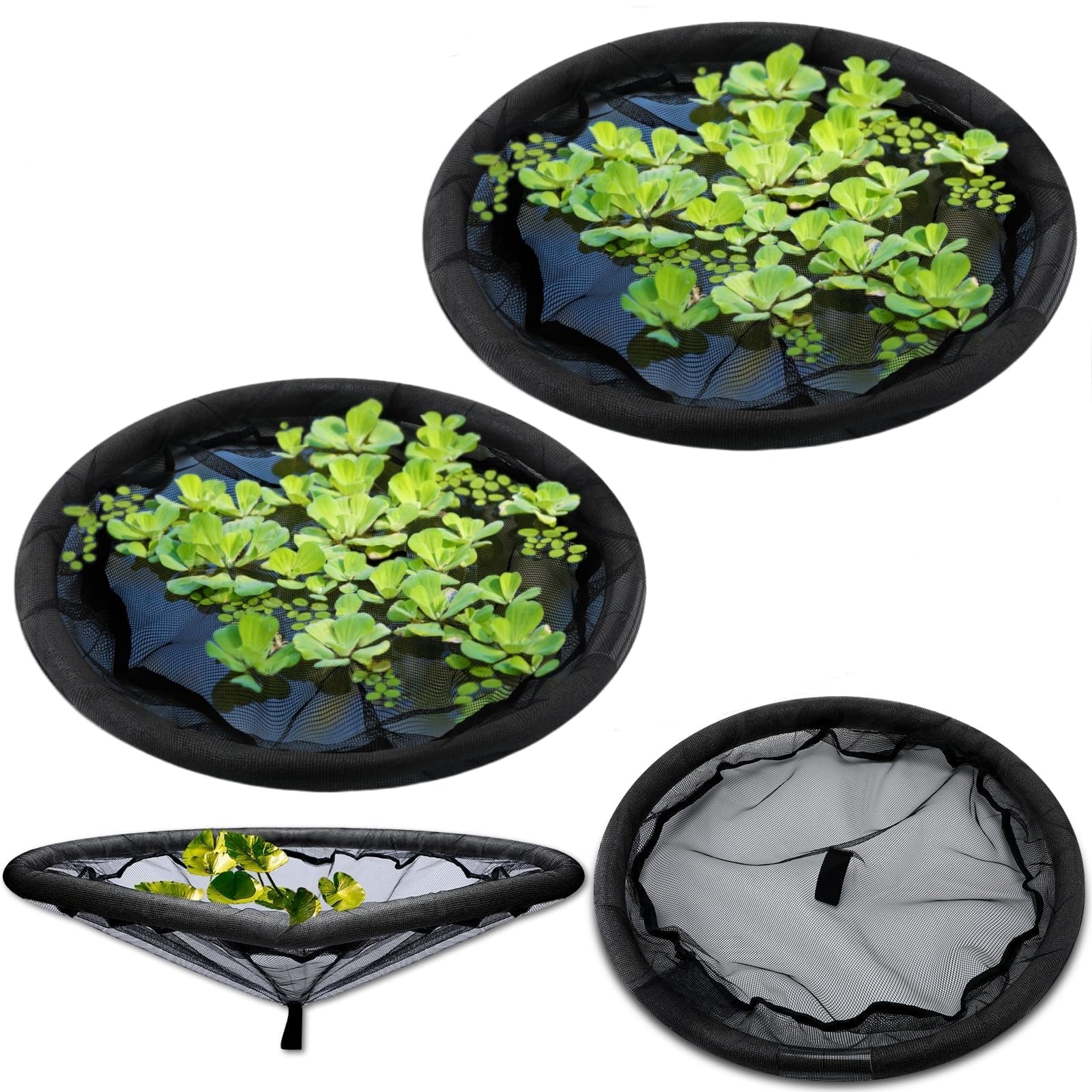 2Pack Round Floating Flora Fish Barrier Floating Island Plant Protector ...