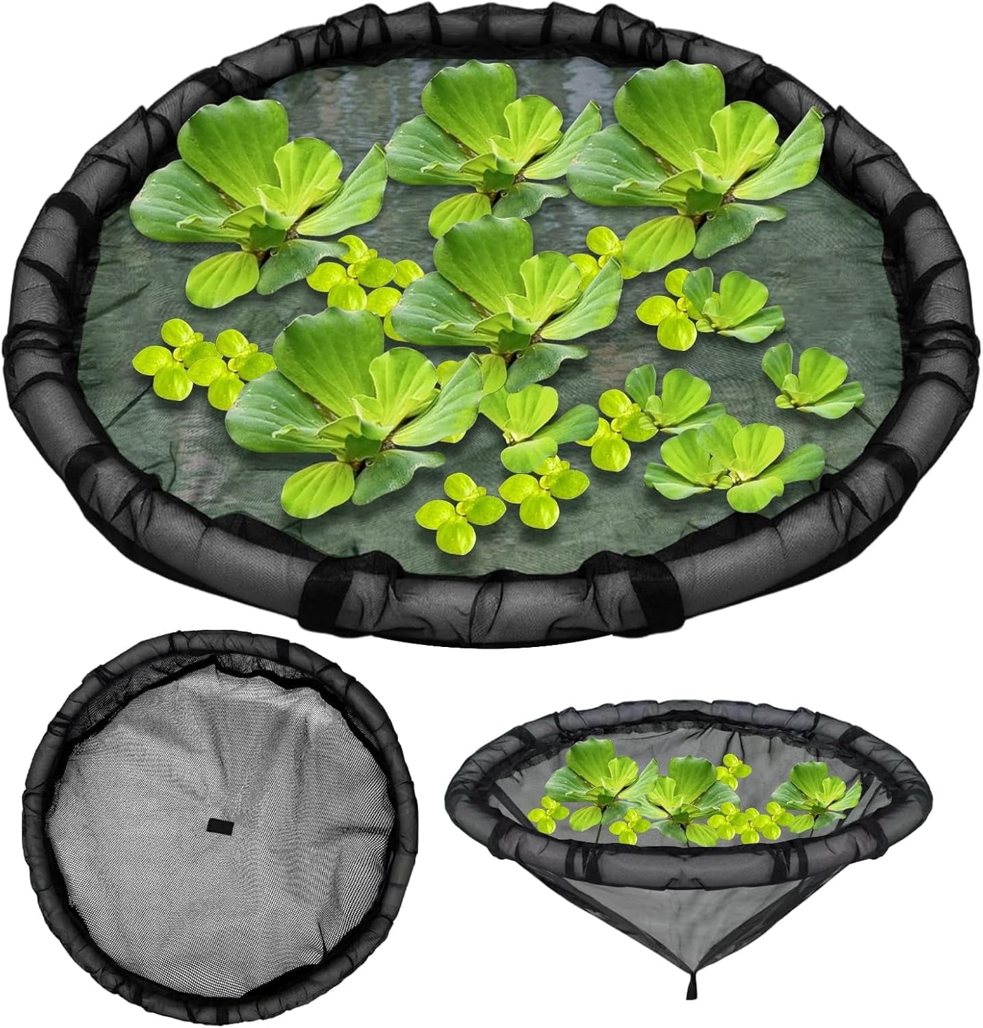 2Pack Round Floating Island Planter for Ponds, Fish Barrier Floating ...