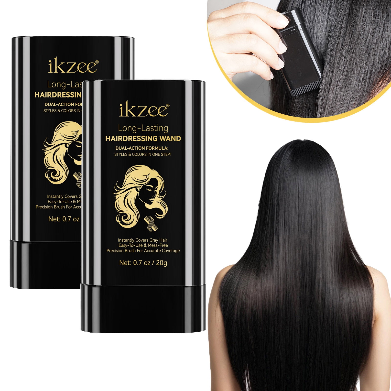 2Pack Safe and Convenient Comb Hair Dye, Portable Hair Dye Comb ...