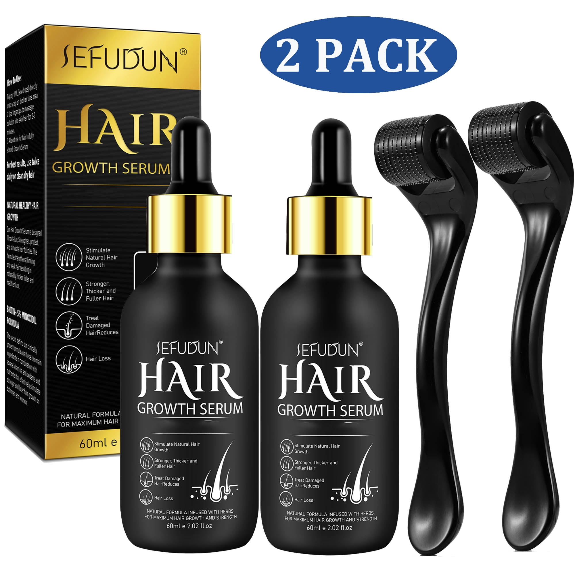 2Pack Sefudun Hair Serum for Damaged and Dry Hair Women Men, Provide ...