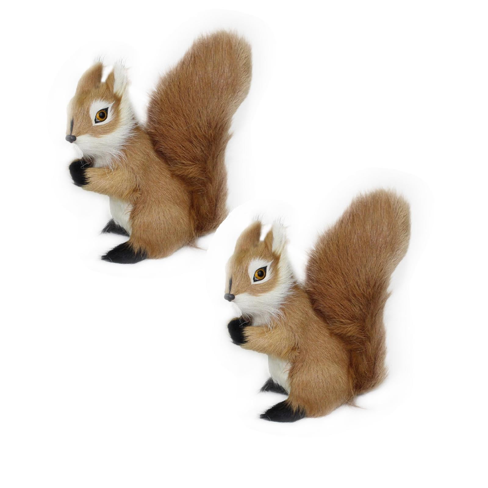 2Pack Simulated Animal Squirrel Plush Realistic Christmas Tree Ornament ...
