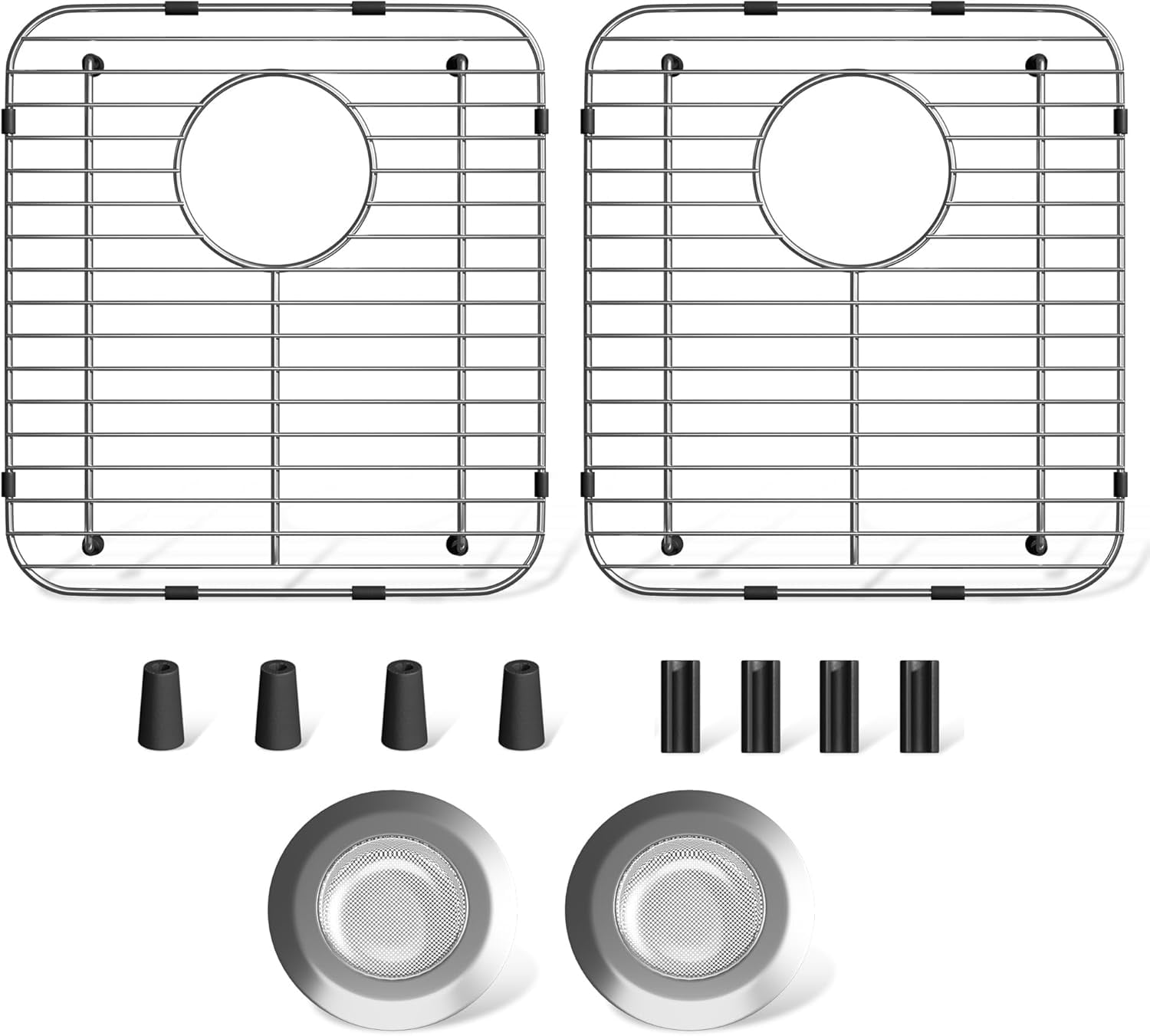 2Pack Sink Protectors for Kitchen Sink 13.1''x11.6''x1'', 304 Stainless ...