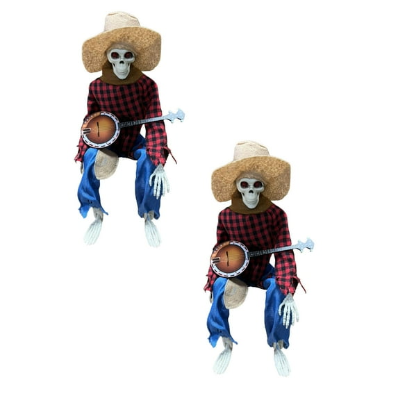 2Pack Skeletons Funny Animated Halloween Animated Skeletons With Light ...