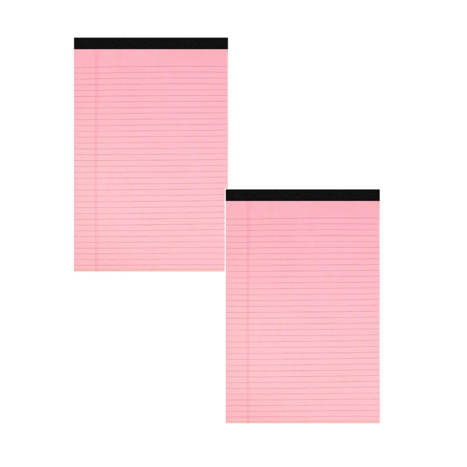 2Pack Small Legal Note Pad 5X8" Colored Notepad In School Office Supply ...