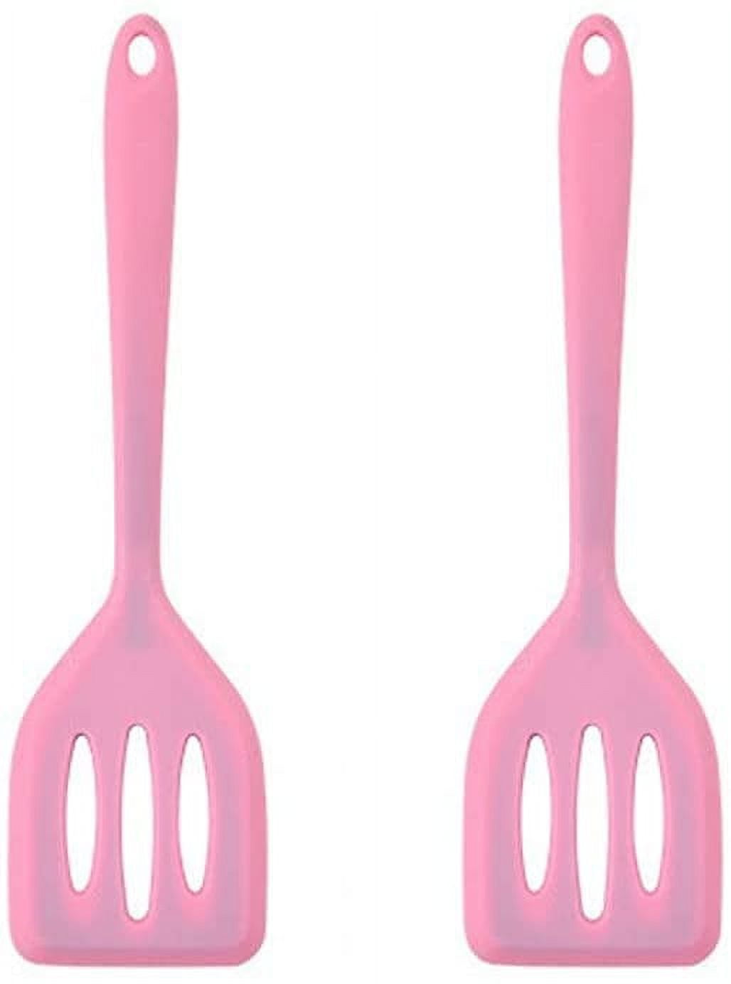 2Pack Small Silicone Turner High Heat Resistant Slotted Spatula for ...