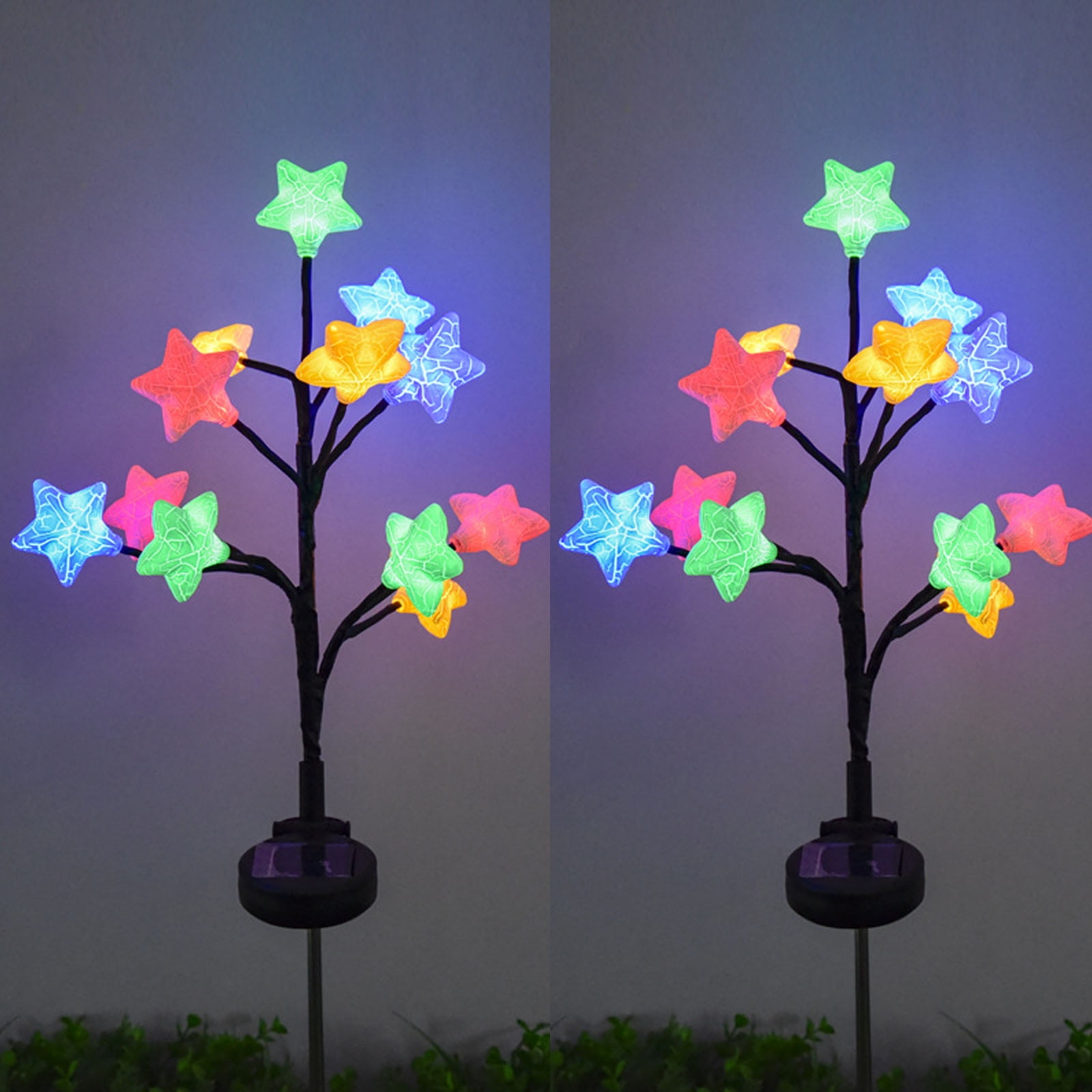2Pack Solar Easter Egg Lights, Outdoor Waterproof Colorful Lights ...