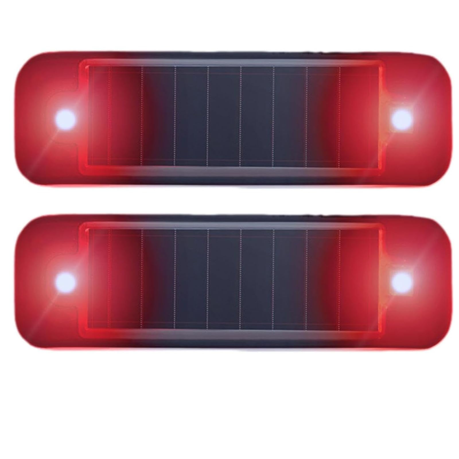 2Pack Solar Warning Lamp,WONFAST Waterproof Mini LED Solar Car Flashing ...
