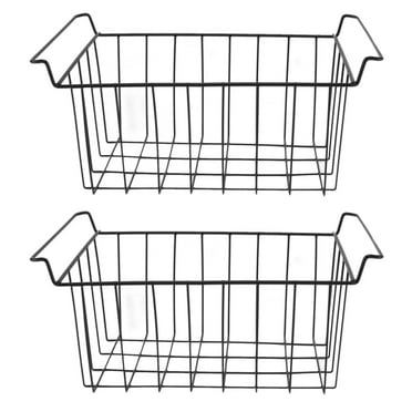 5 Pack Stackable Wire Baskets, Metal Cabinet Organizer for Office ...