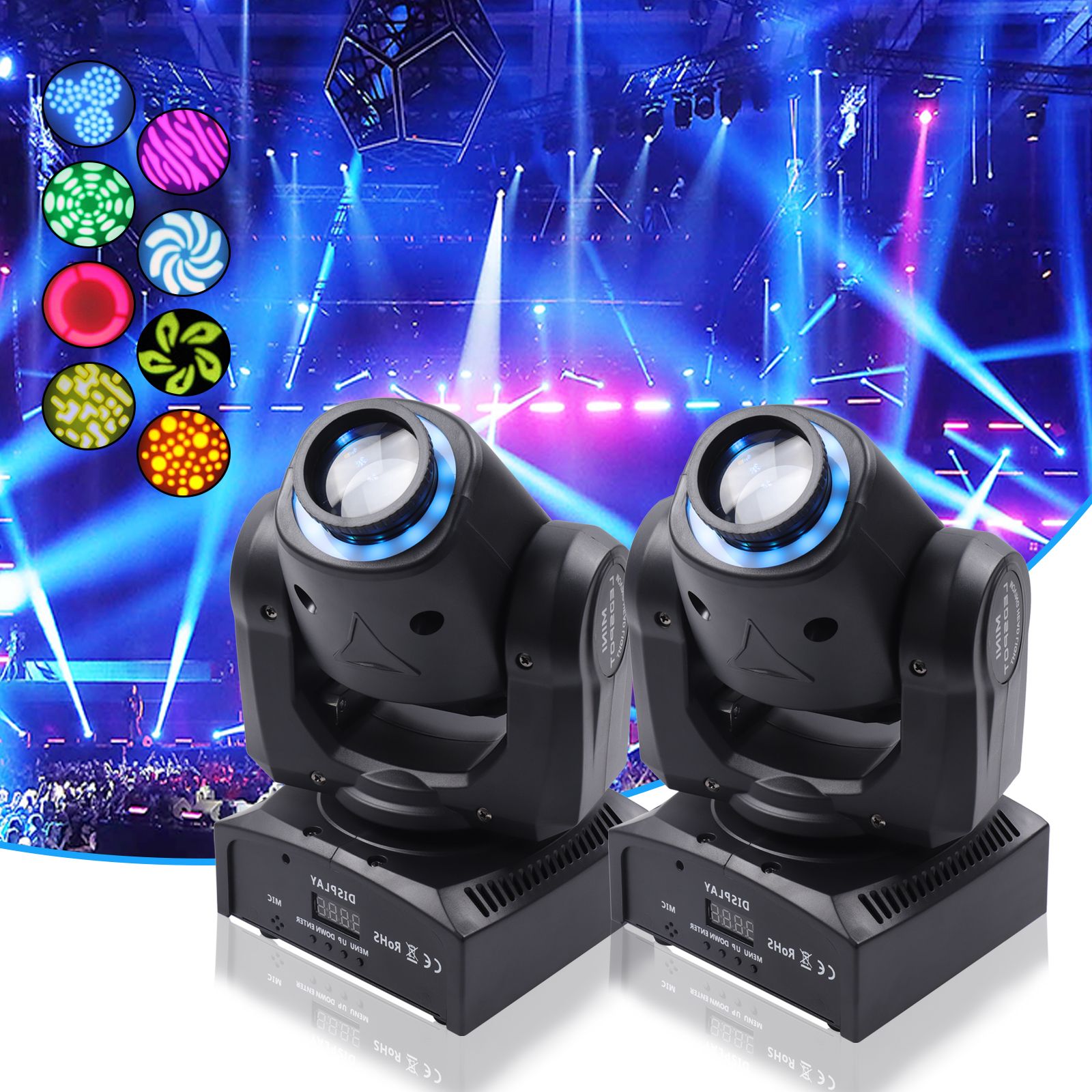 PYLE PDJLT30 - Multi-Color LED Stage Light - DJ Sound & Studio Lighting ...