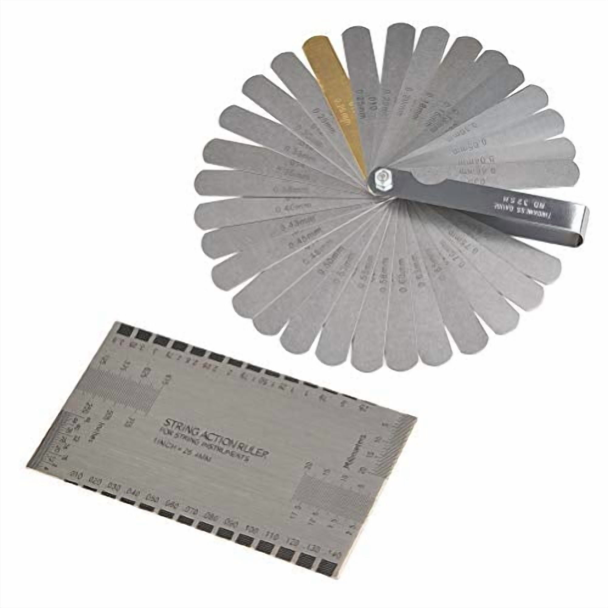2Pack Stainless Steel Feeler Gauge Dual Marked Metric and Imperial Gap ...