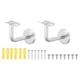 2Pack Stainless Steel Handrail Bracket, Railing Support, Curved, 2.4" x ...