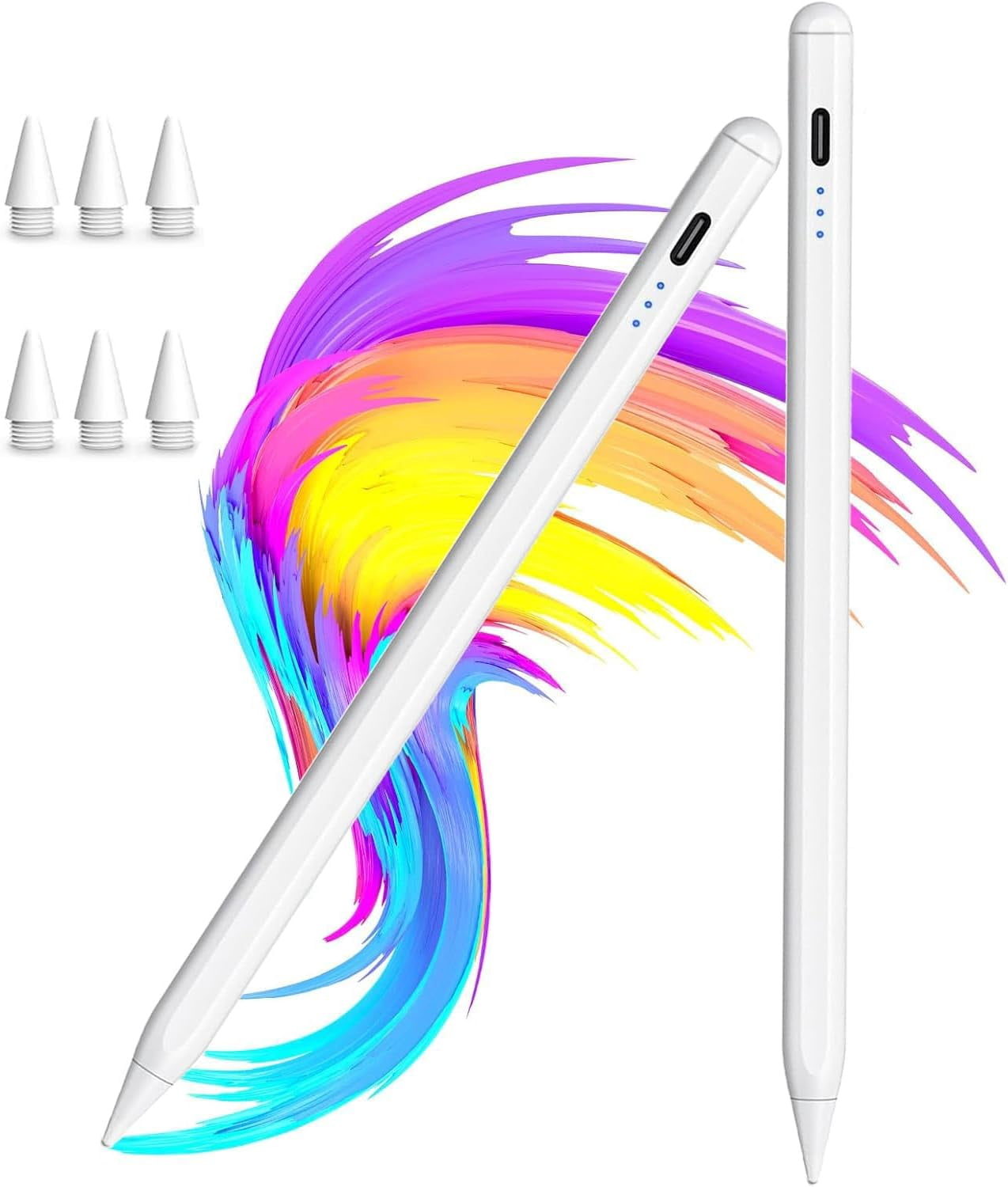 ?2Pack? Stylus Pen for iPad 2018-2025 A16 11/10/9/8/7/6,iPad mini A17 ...