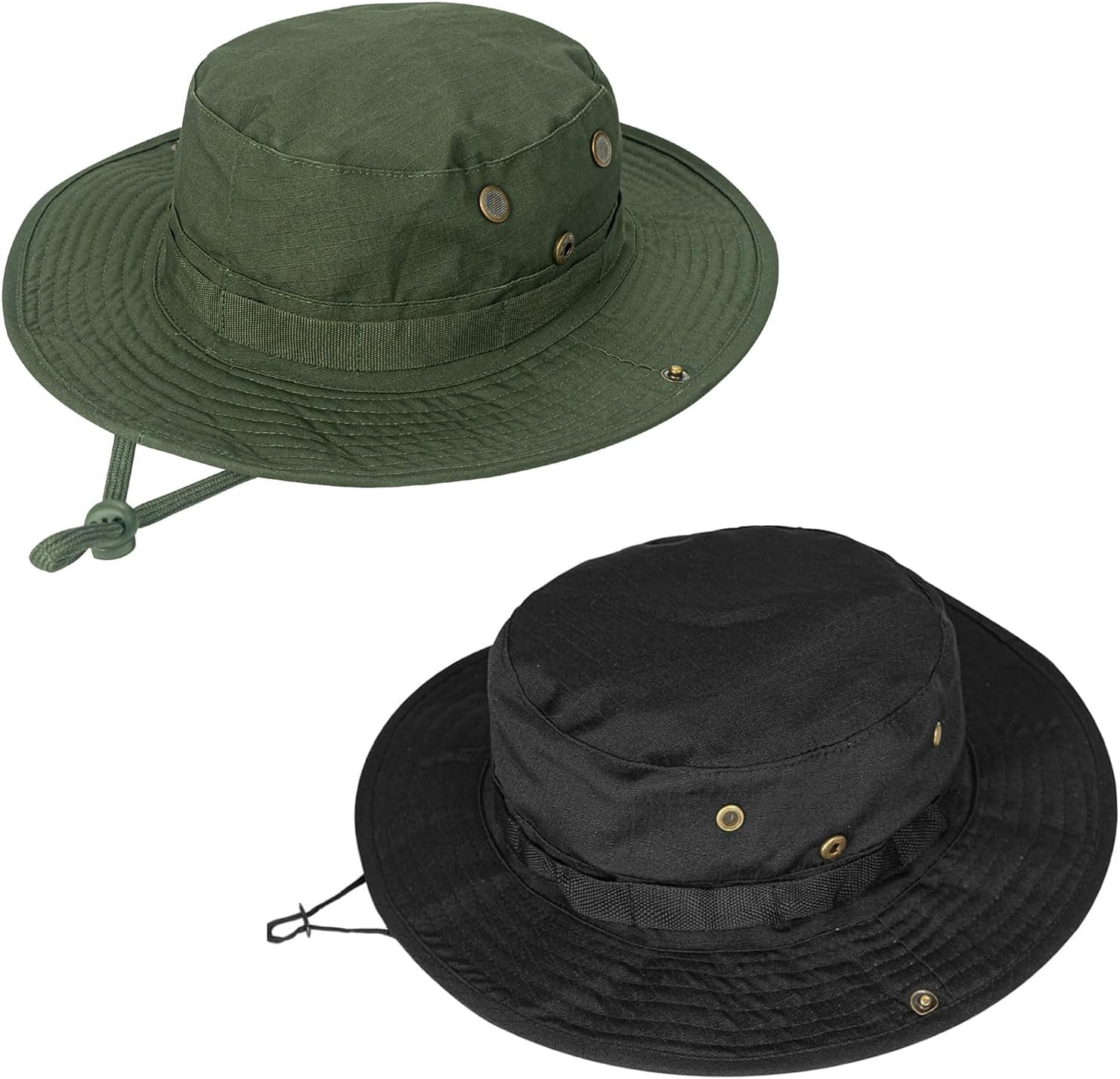 2Pack Sun Hats for Men Women Boonie Hat UPF 50+ Bucket Hat Wide Brim UV ...