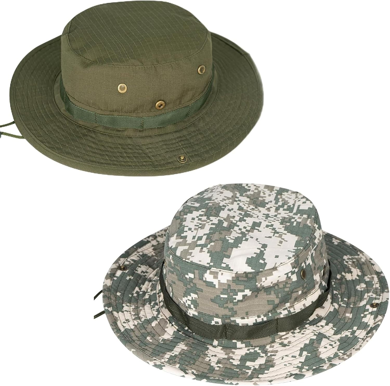 2Pack Sun Hats for Men Women Boonie Hat UPF 50+ Bucket Hat Wide Brim UV ...