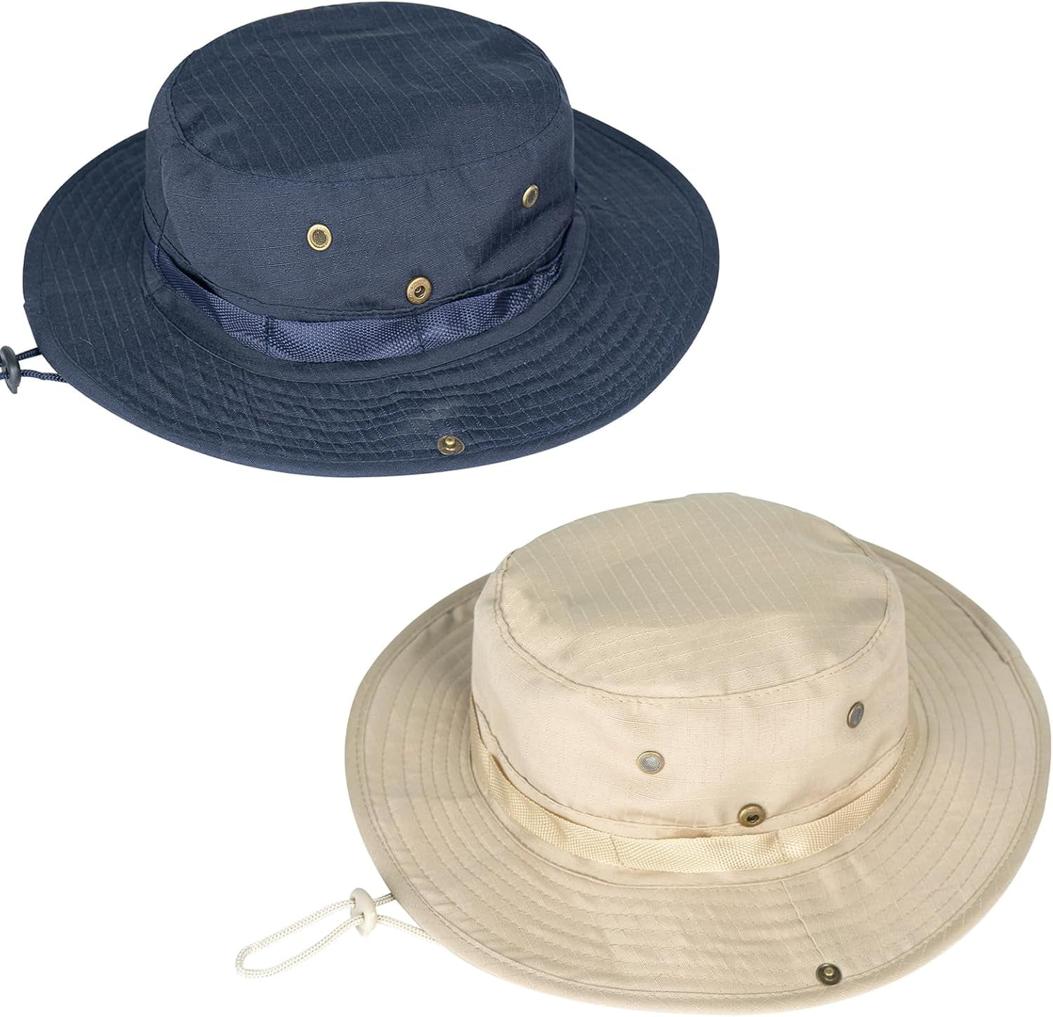 2Pack Sun Hats for Men Women Boonie Hat UPF 50+ Bucket Hat Wide Brim UV ...