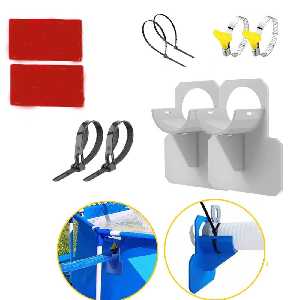 2Pack Swimming Pool Pipe Holder Mount Supports Pipes with Cable Tie ...