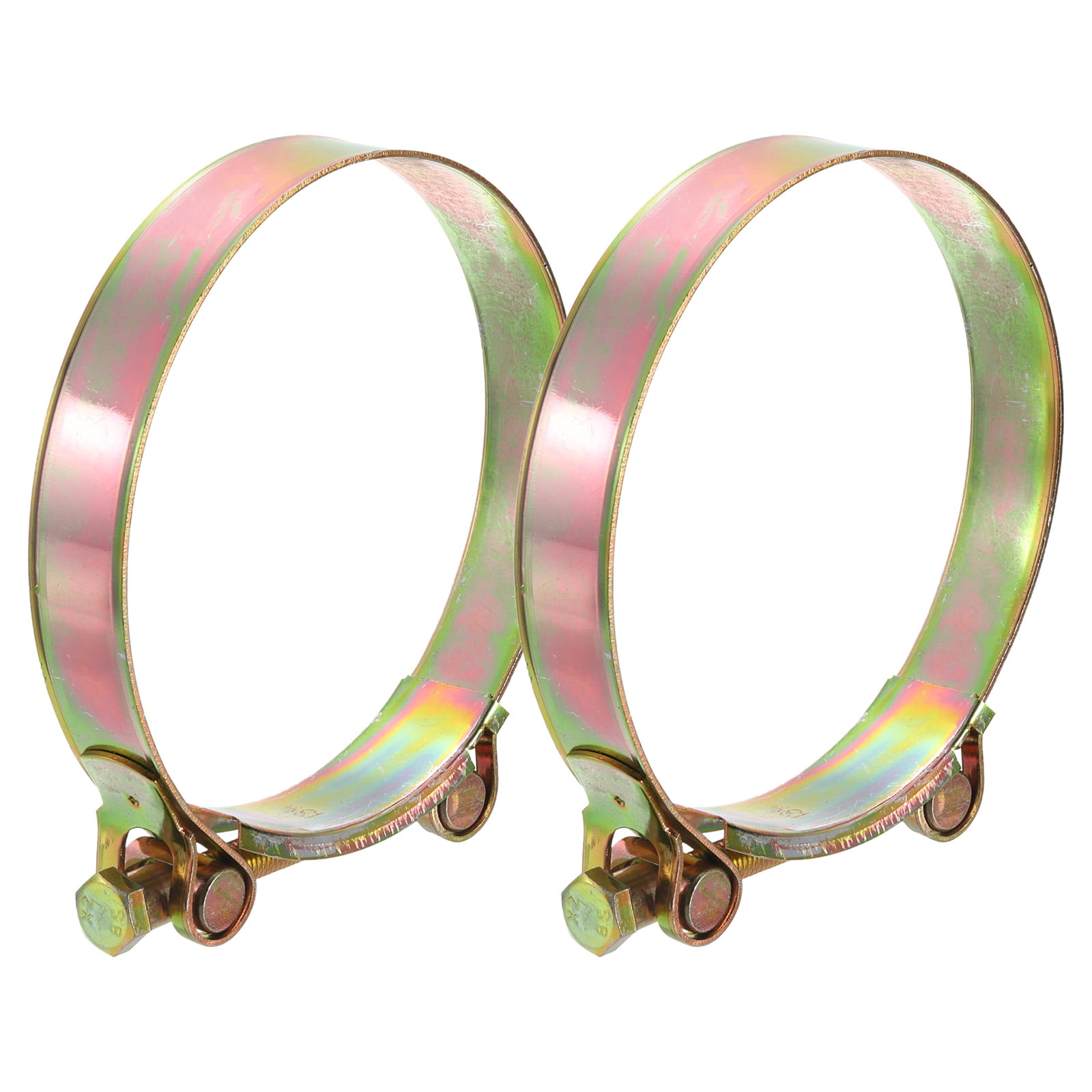 2Pack T-Bolt Hose Clamps, 131-139mm/5.16"-5.47" ID Range, Iron Radiator ...