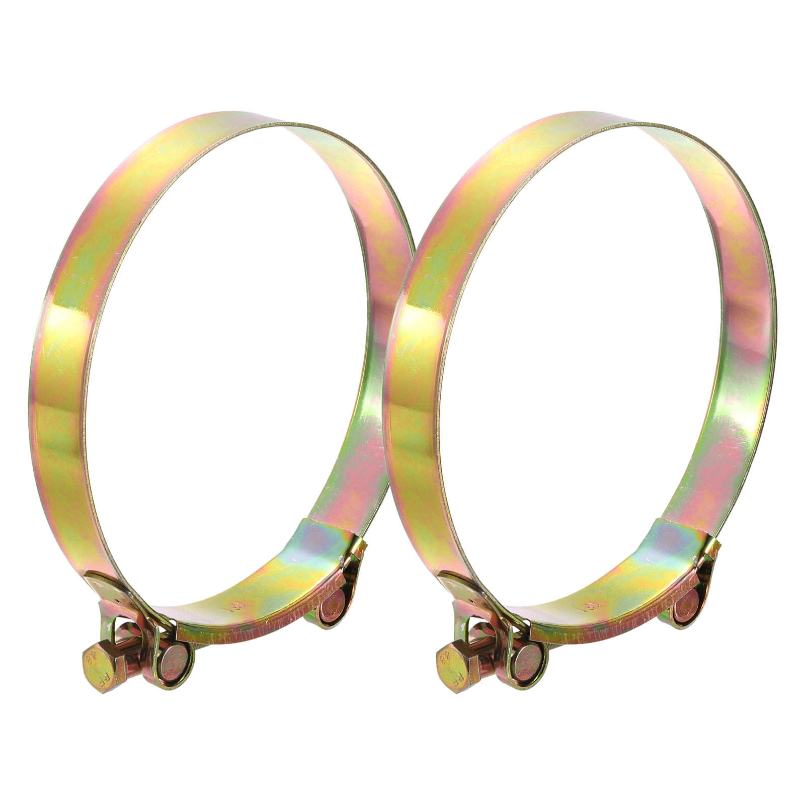 2Pack T-Bolt Hose Clamps, 149-161mm/5.87"-6.34" ID Range, Iron Radiator ...
