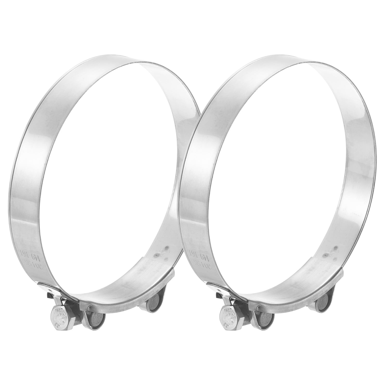 2Pack T-Bolt Hose Clamps, 149-161mm/5.87"-6.34" ID Range, Stainless ...
