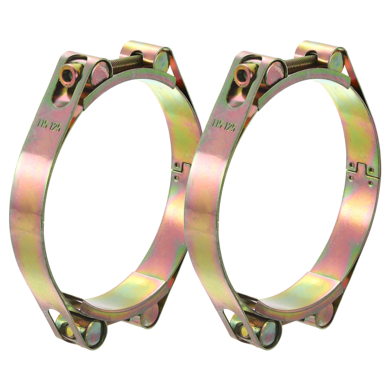 2Pack T-Bolt Hose Clamps, 240-252mm/9.45"-9.110" ID Range, Carbon Steel ...