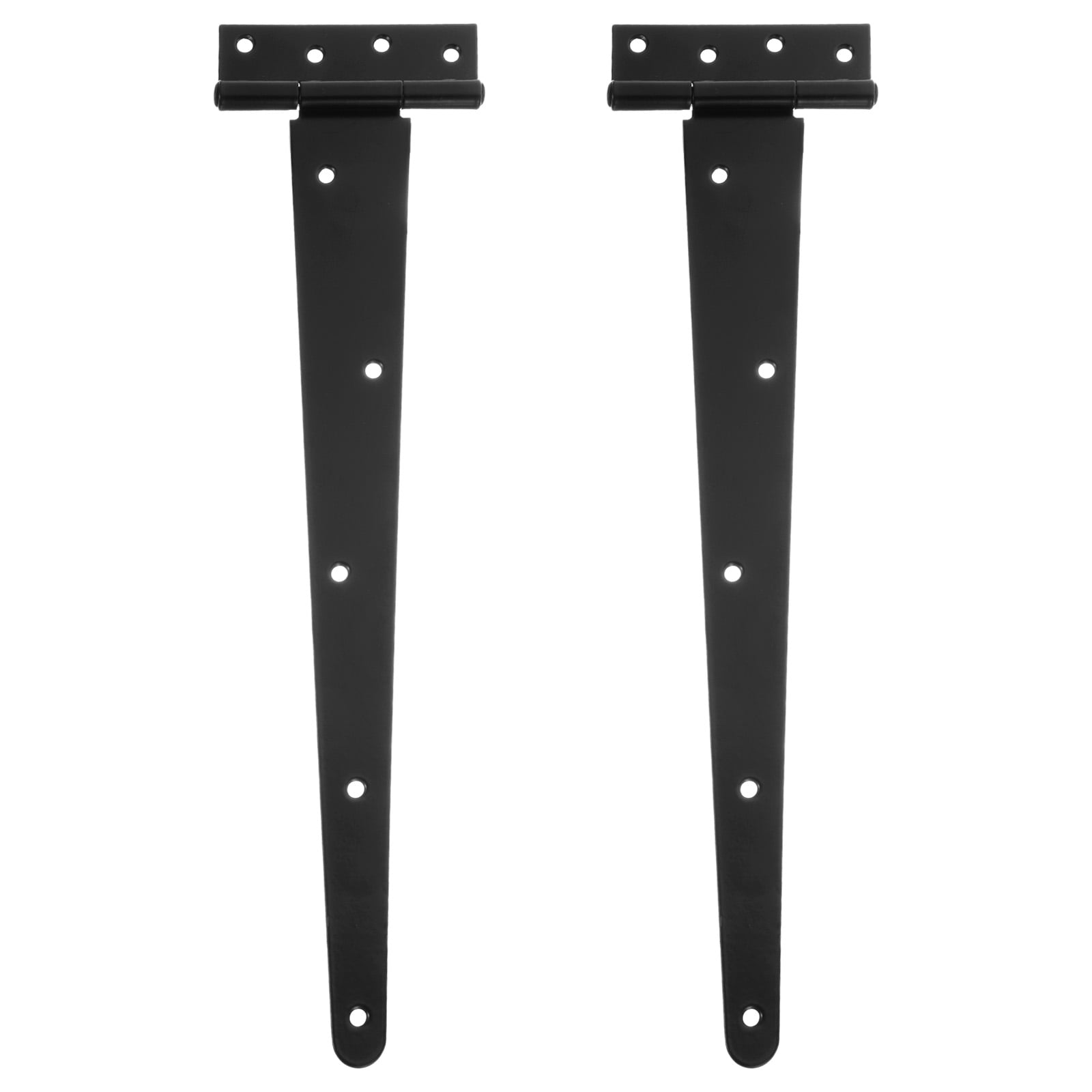 2Pack T-Strap Door Hinges, 16" Wrought Tee Shed Gate Hinges Iron (Black ...