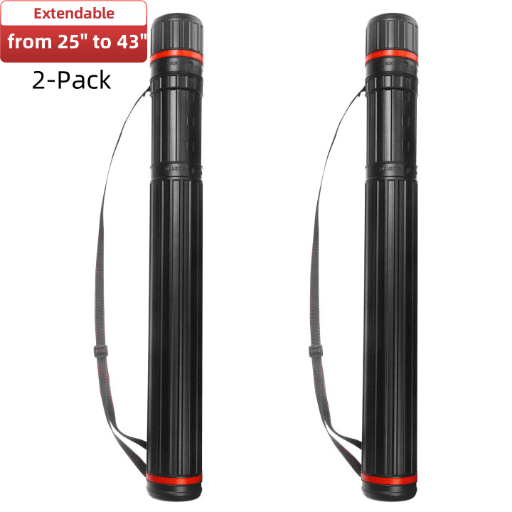 2Pack Telescoping Art Tube for Poster/Art/Document/Fishing Rod, Extends ...